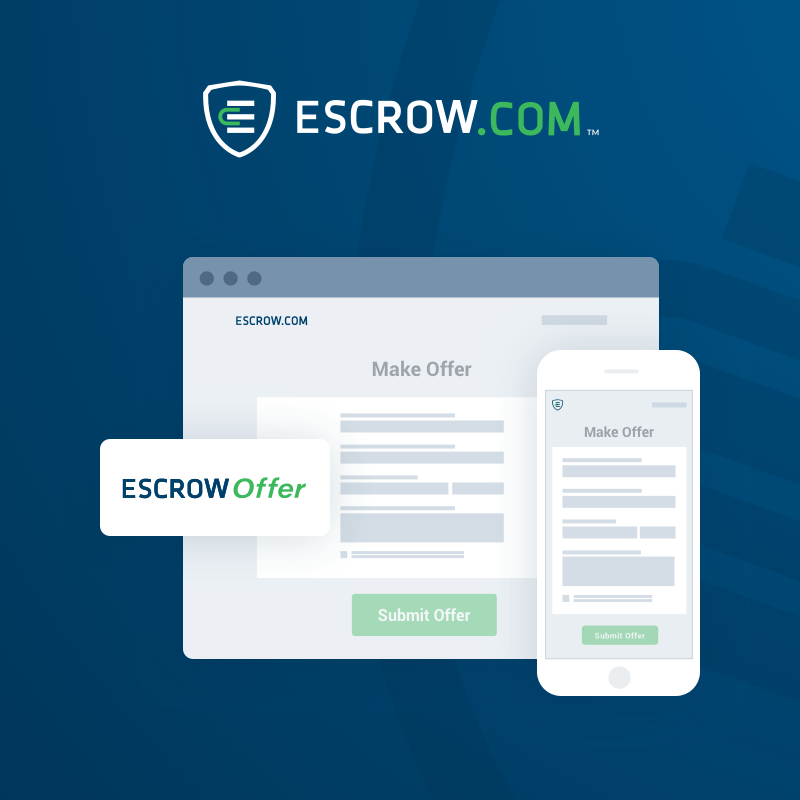 Escrow Offer | Sellers can negotiate a price online through a Make Offer button or API